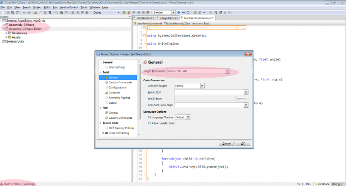 How to set your target framework to Mono/.Net 4 in MonoDevelop – Gamelogic